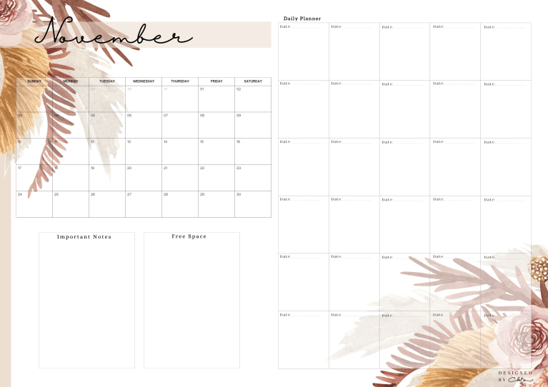 Free, Printable, High Res. 2024 Planner – Designed by CKB