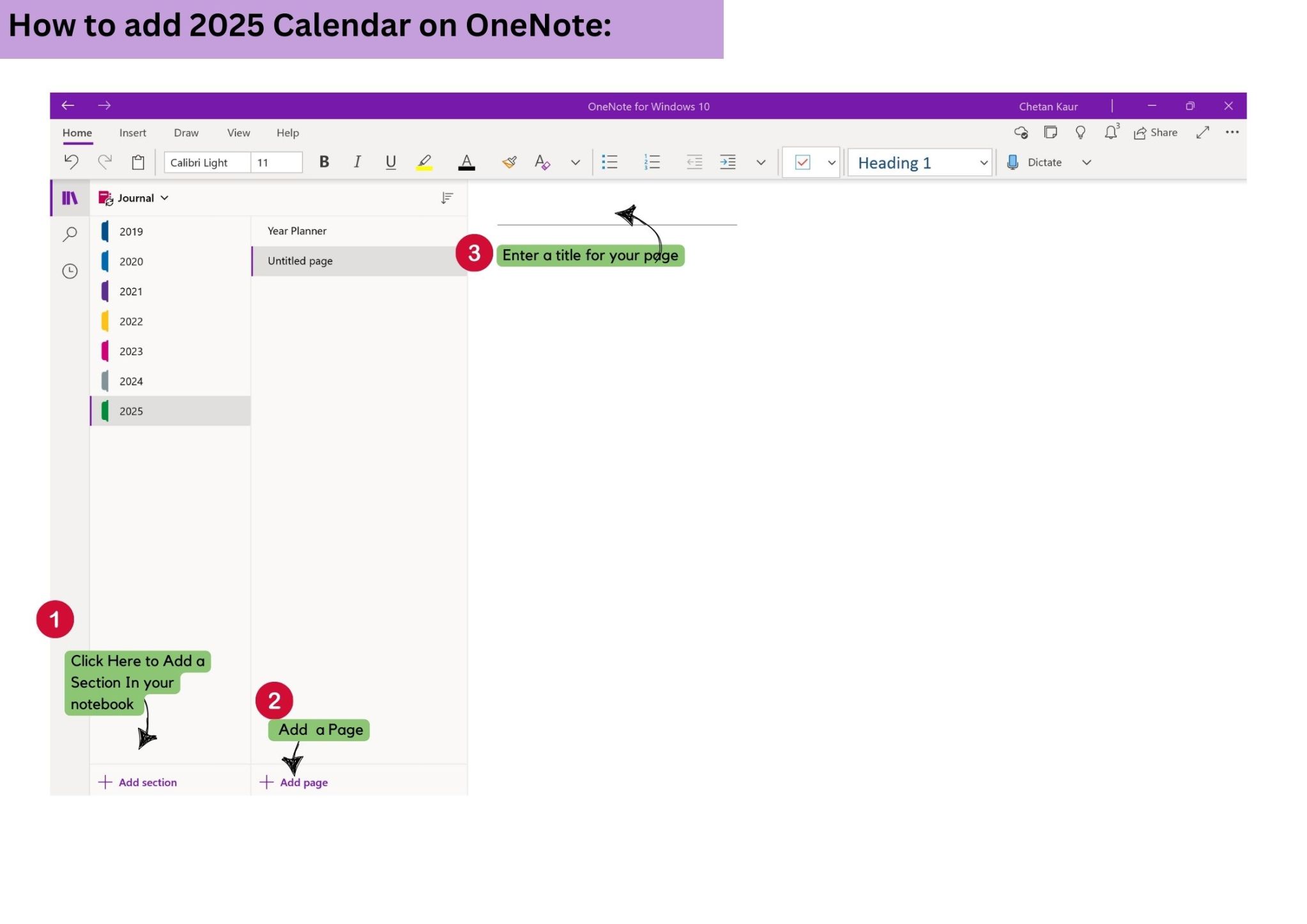 Digital Journaling with Microsoft OneNote – Designed by CKB